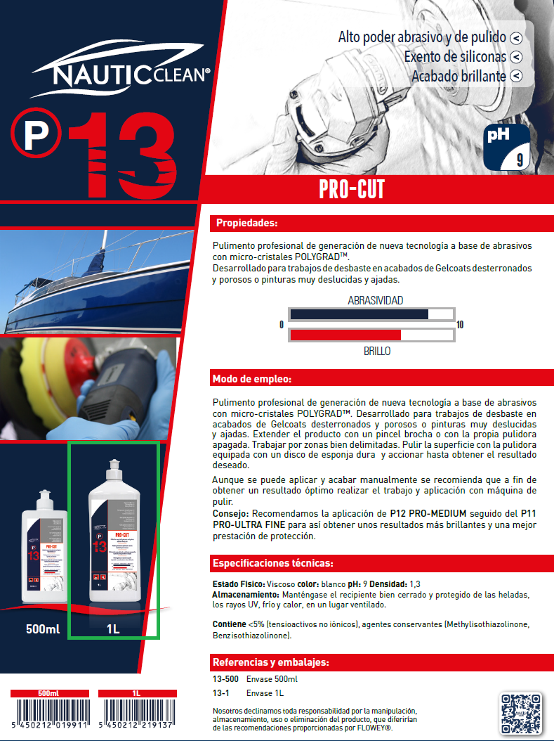 13 PRO CUT 1L | Tienda Nautica Mundo Marino